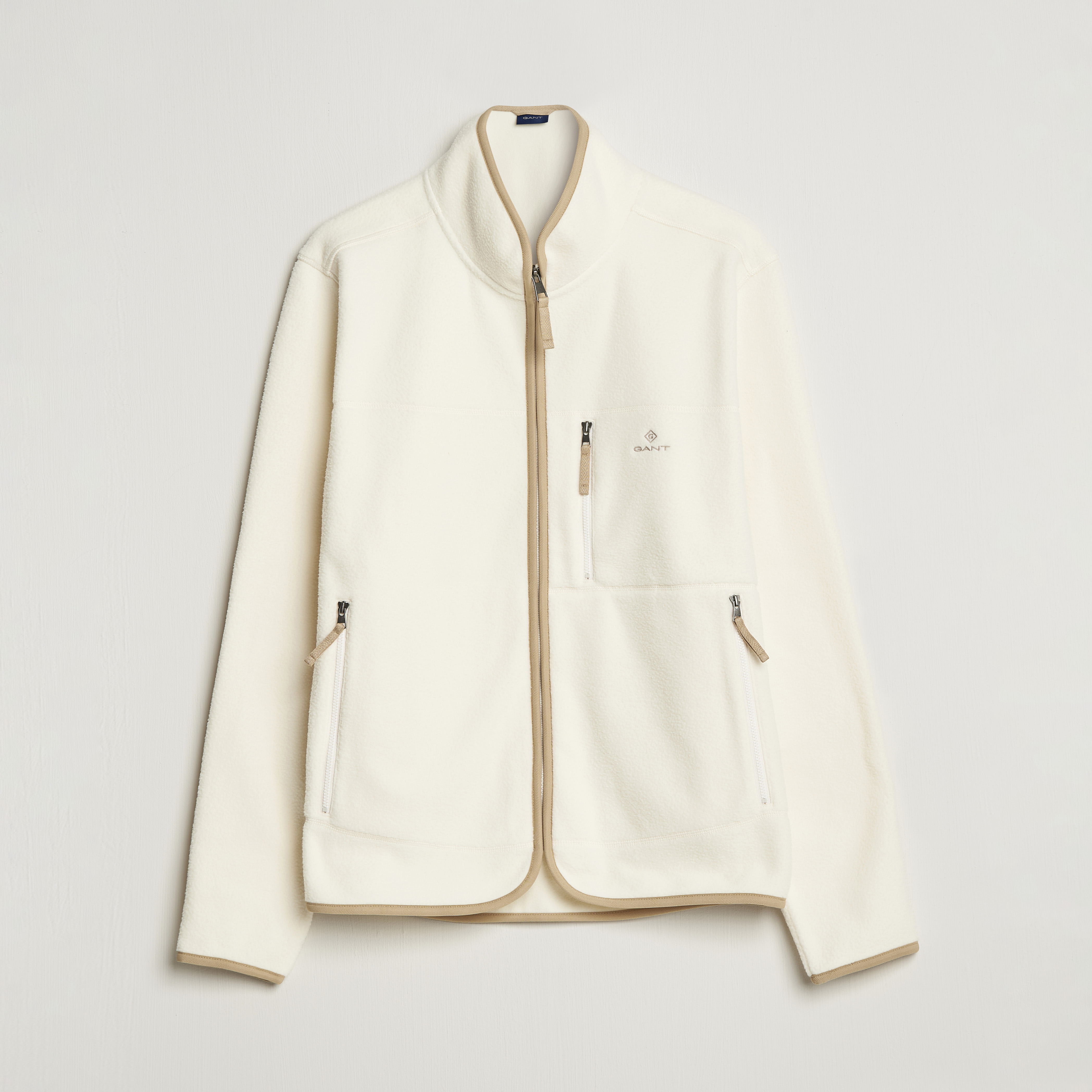 GANT Sherpa Fleece Full Zip Cream osoitteesta CareOfCarl.fi