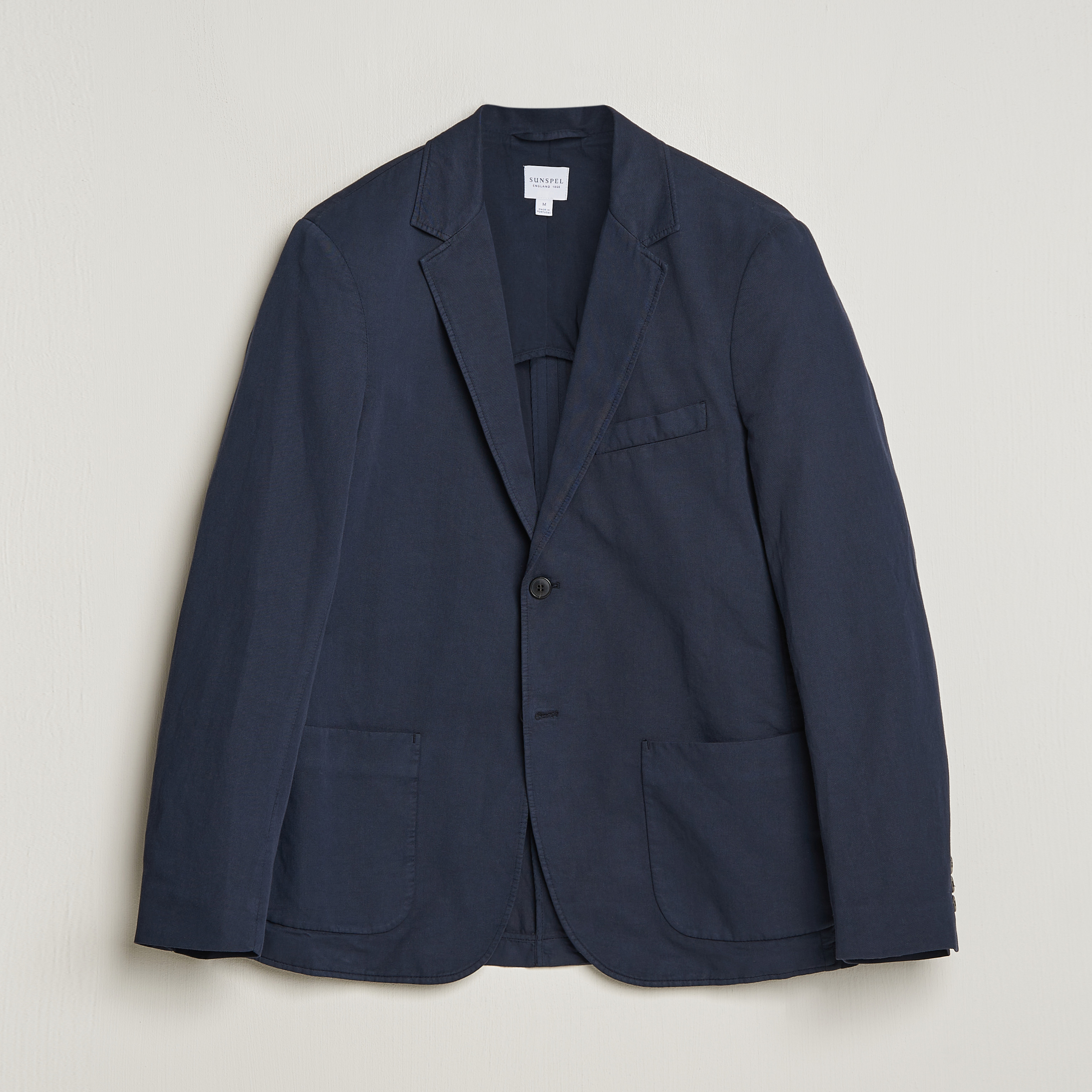 Sunspel Unconstructed Cotton/Linen Blazer Navy osoitteesta CareOfCarl.fi