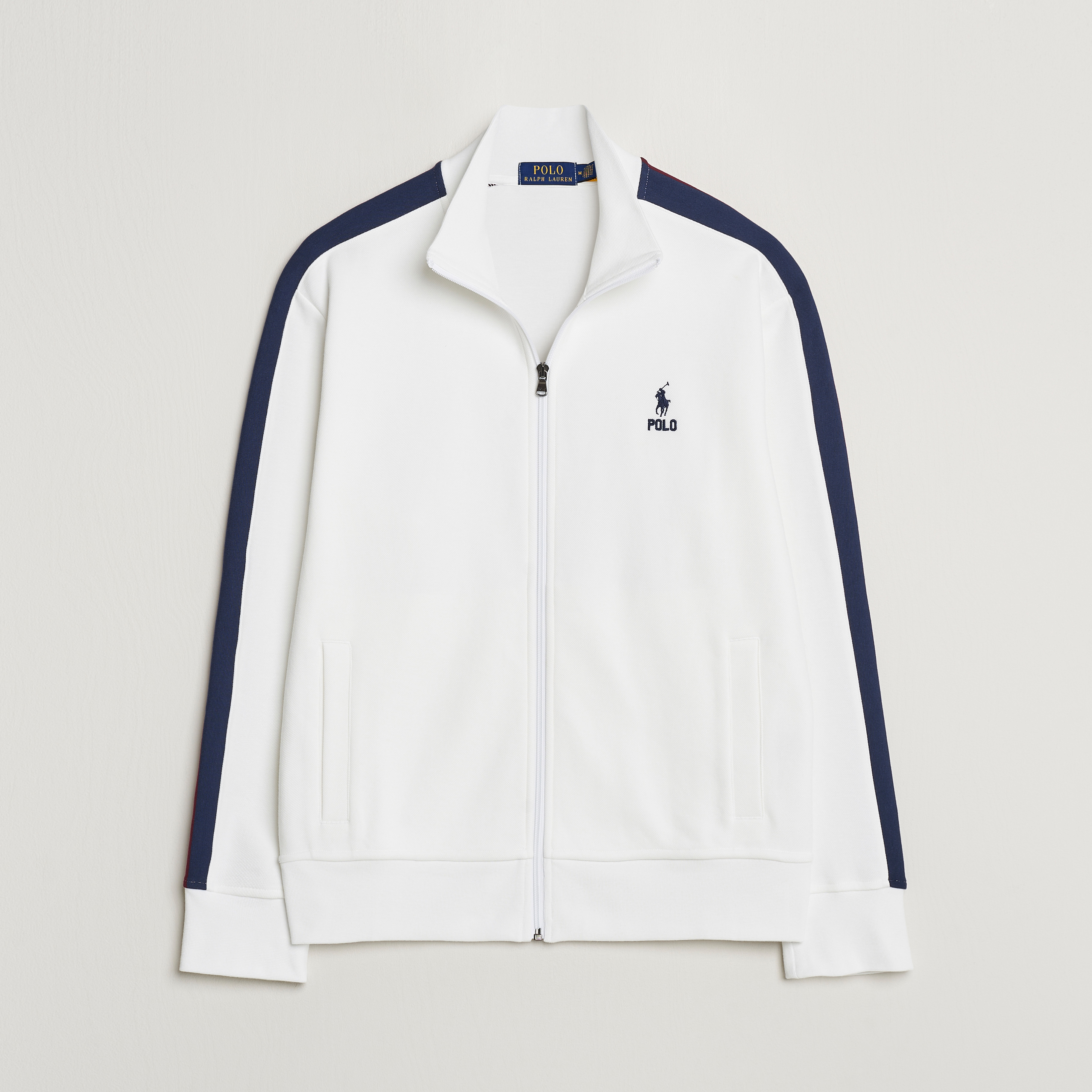 Polo Ralph Lauren Double Knit Taped Track Jacket White osoitteesta CareOfCa