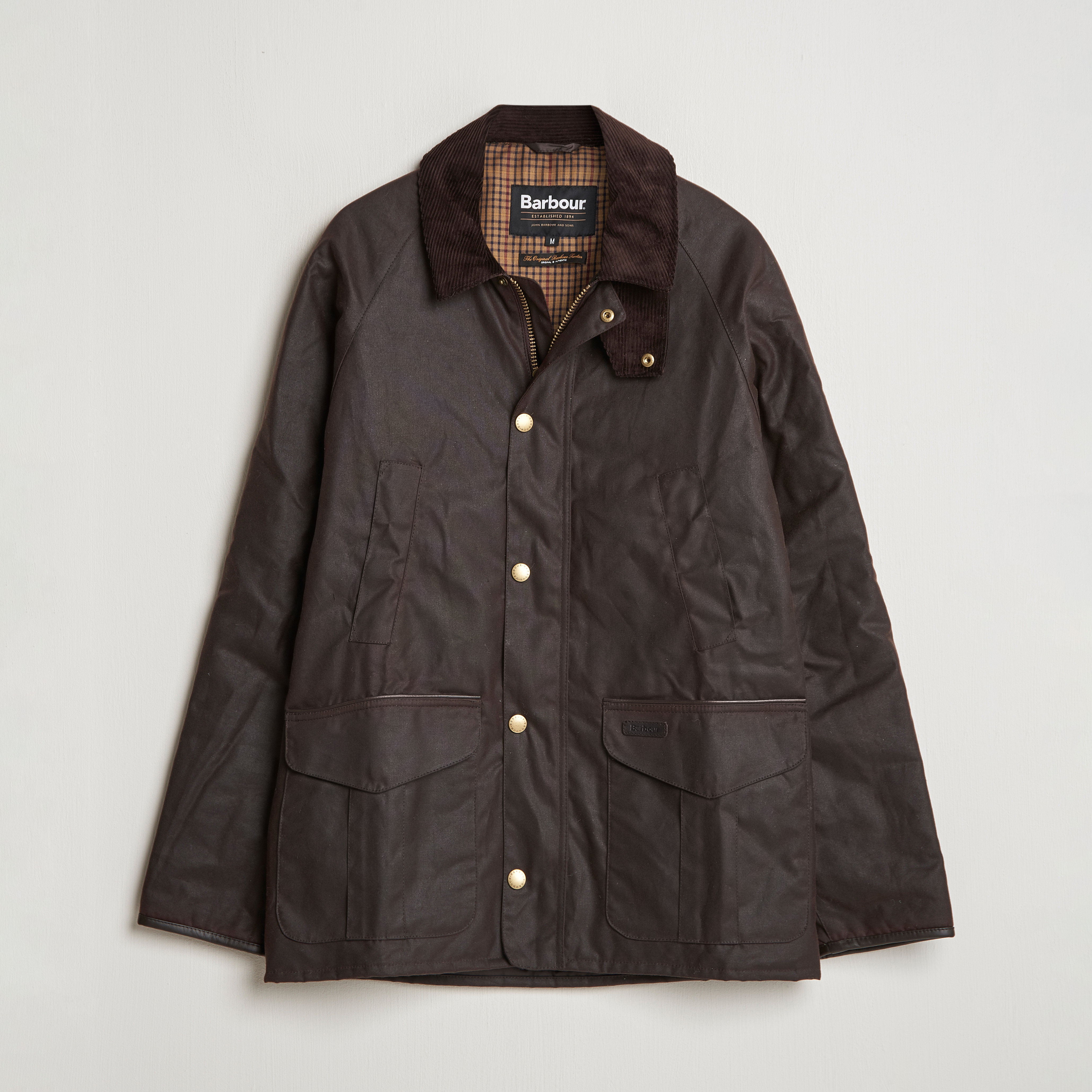 Barbour Lifestyle Stratford Tattersall Wax Jacket Rustic osoitteesta CareOf