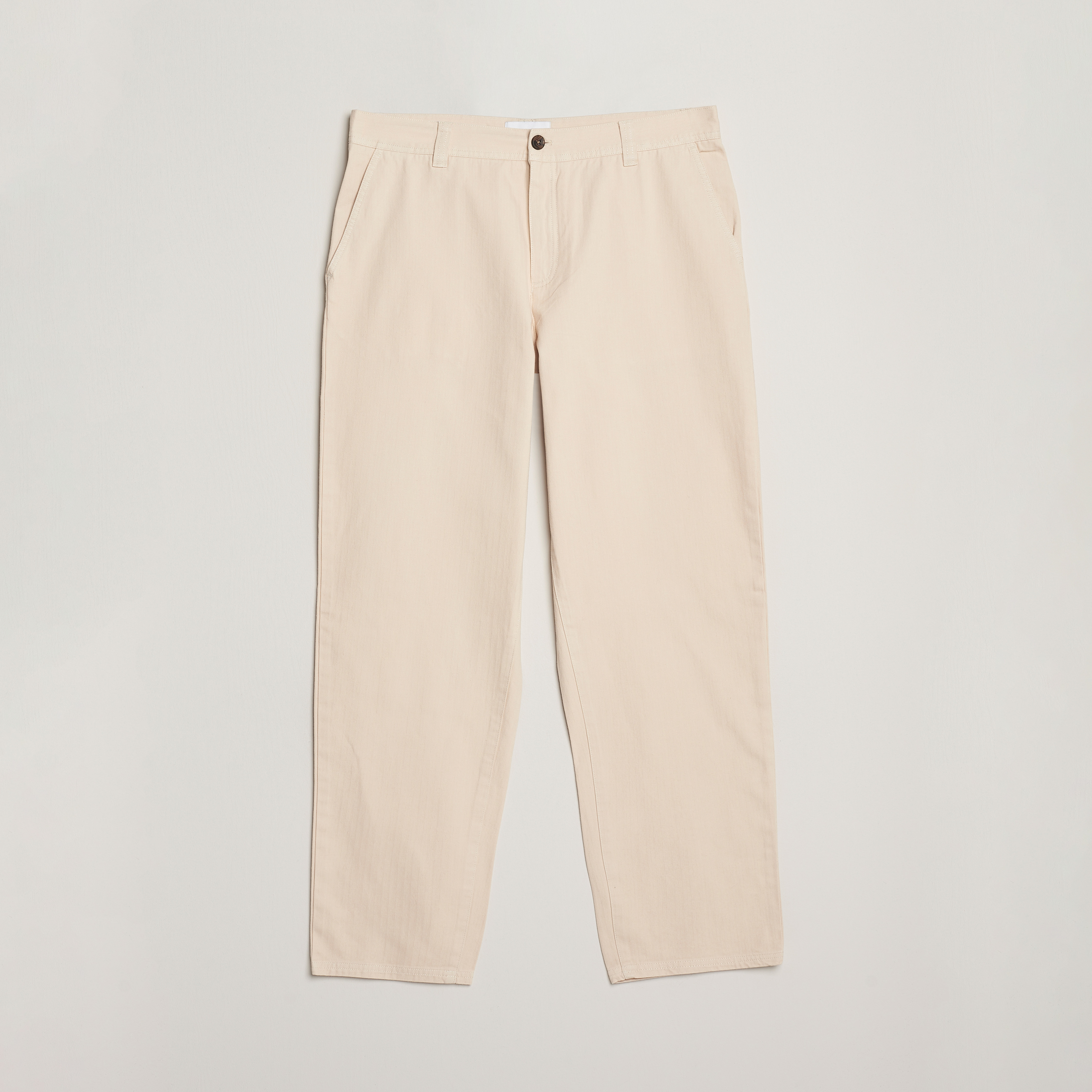 Les Deux Cody Cotton Herringbone Pants Ivory osoitteesta CareOfCarl.fi