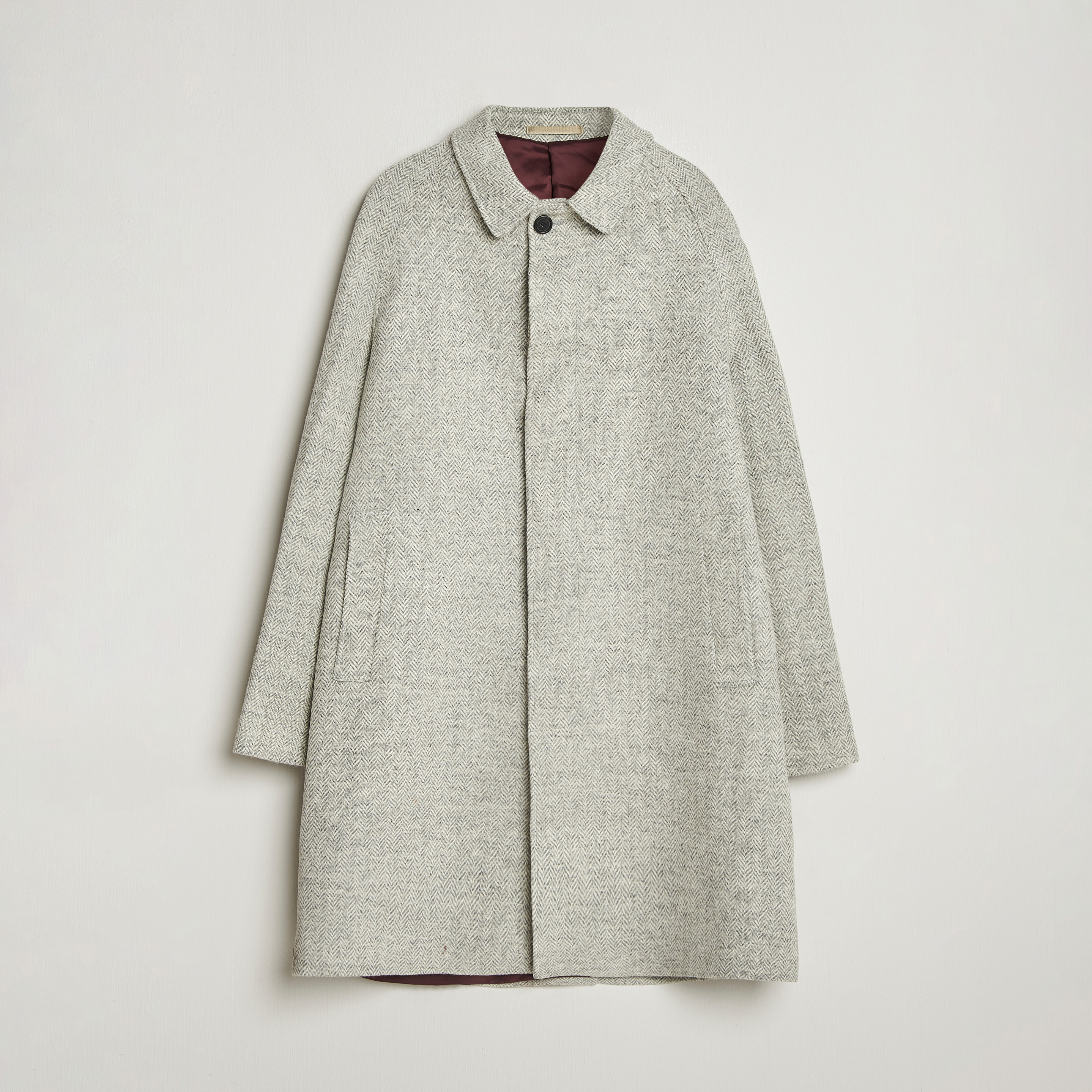 Walker Slater Watson Harris Tweed Herringbone Coat Light Grey osoitteesta C