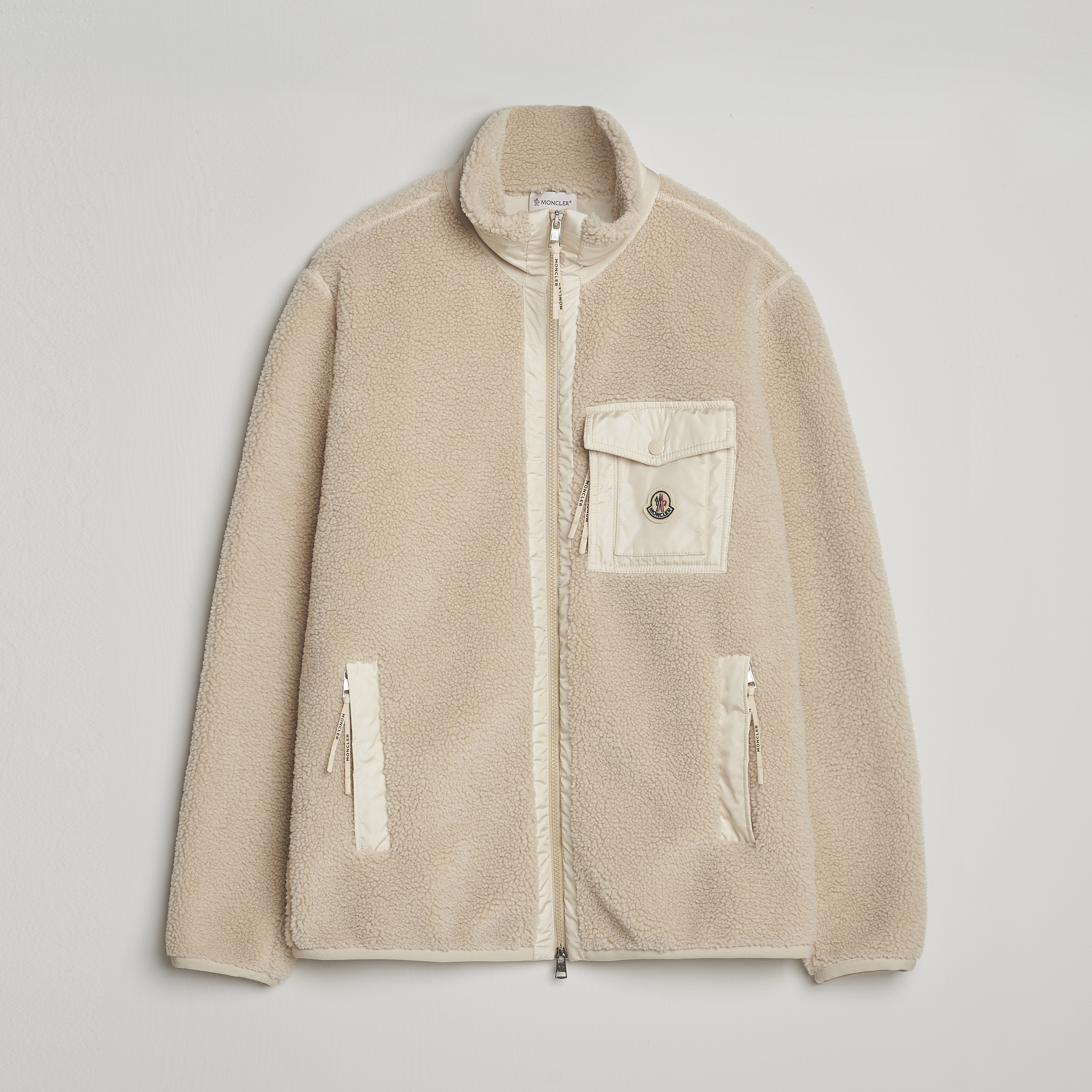 Moncler Hybrid Fleece Jacket Beige osoitteesta CareOfCarl.fi