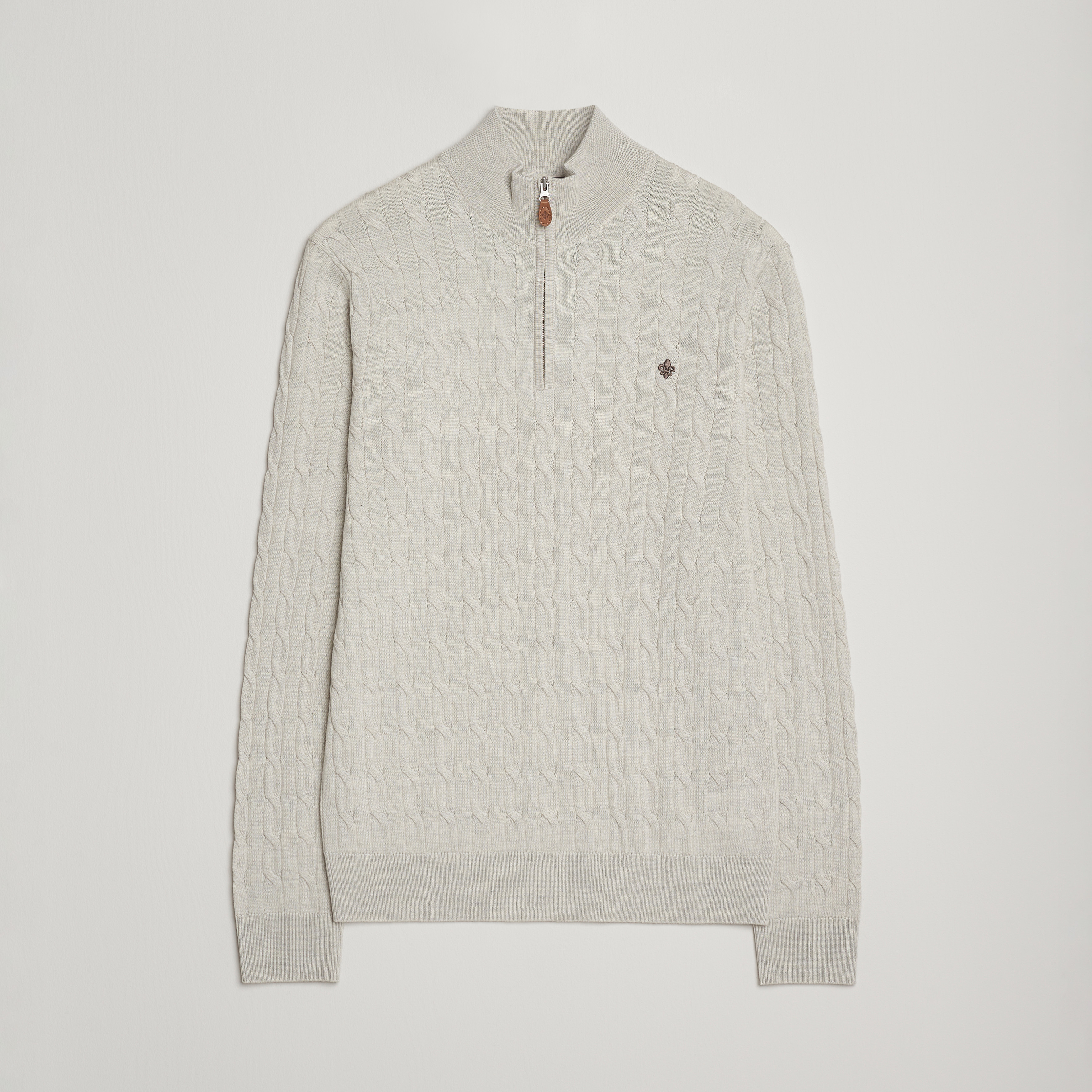 Morris Merino Cable Half Zip Off White osoitteesta CareOfCarl.fi