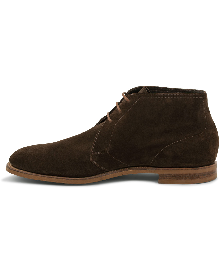 Edward Green Shanklin Unlined Chukka Boot Dark Brown Suede osoitteesta Care